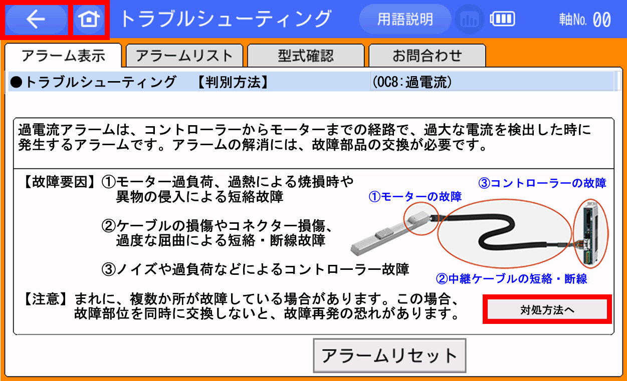 IAI_アラームコード(0C8)_過電流エラー_【対処法】_TB-02/03トラブルシューティング